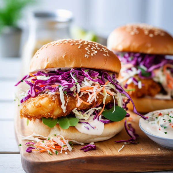 Crispy Beer Battered Fish Burgers with Slaw | Haines Hunter NZ